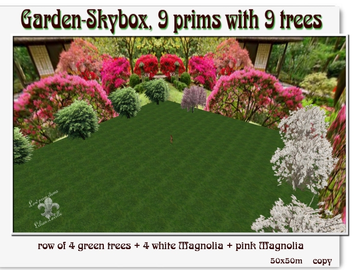 Second Life Marketplace - GARDEN SKYBOX 9prims=9trees+sit-C